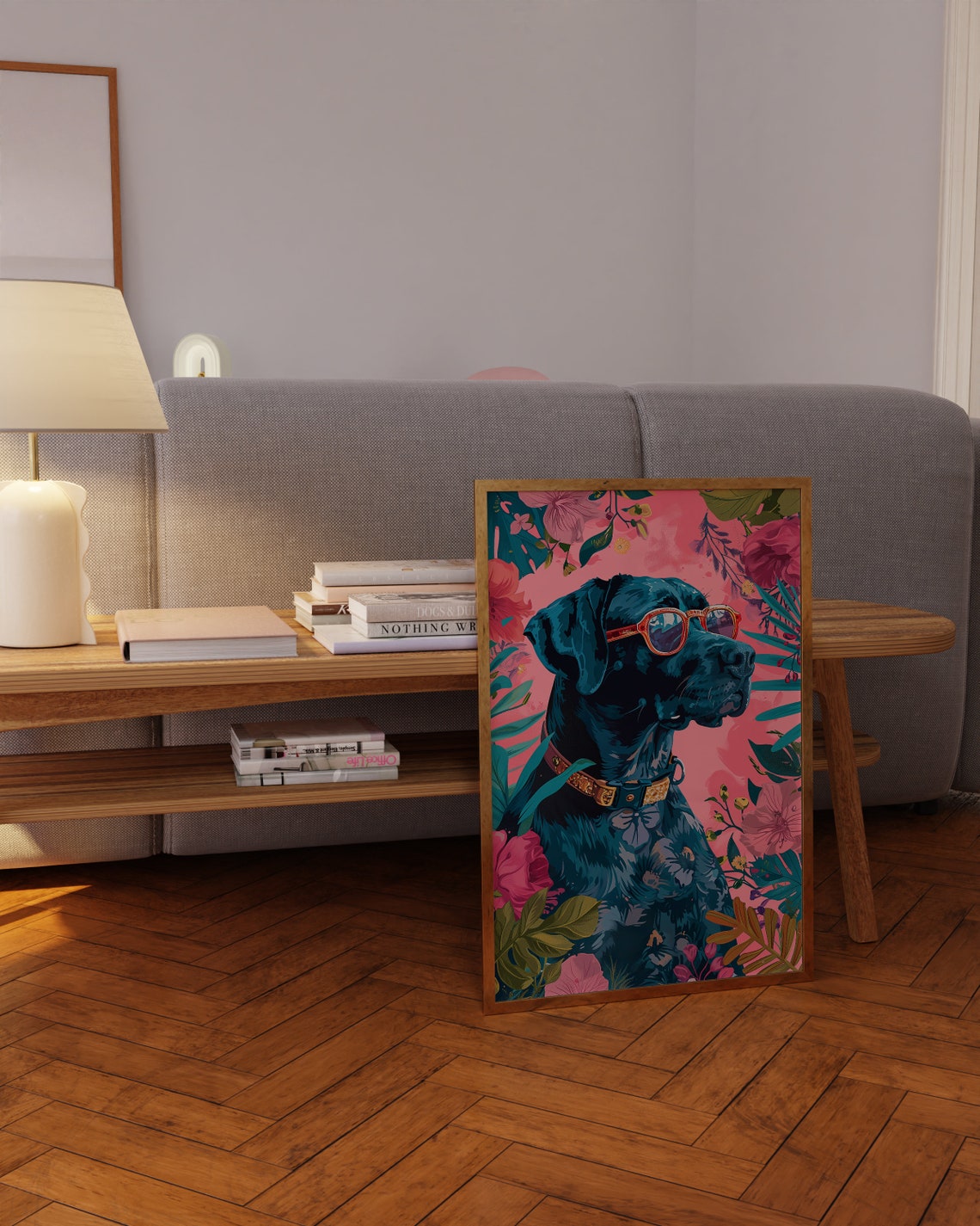 Maximalist Dog Print, Preppy Dorm Decor, Dopamine Decor, Wall Art ...