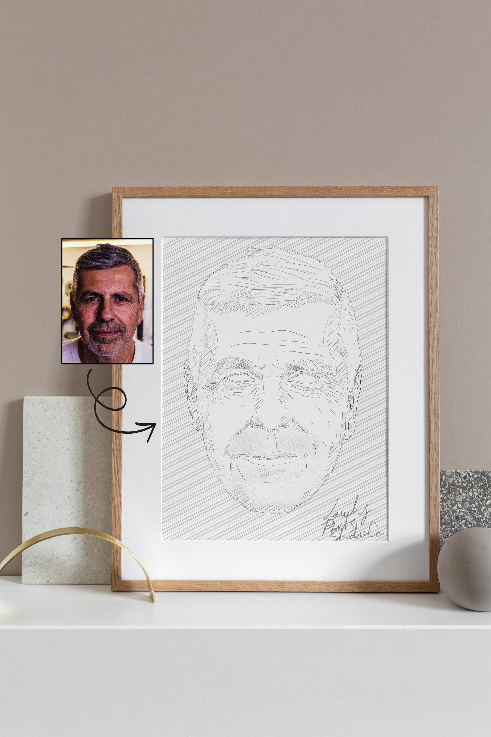 Personalized Line Art Portrait, Custom Hand-drawn People Line Portrait ...