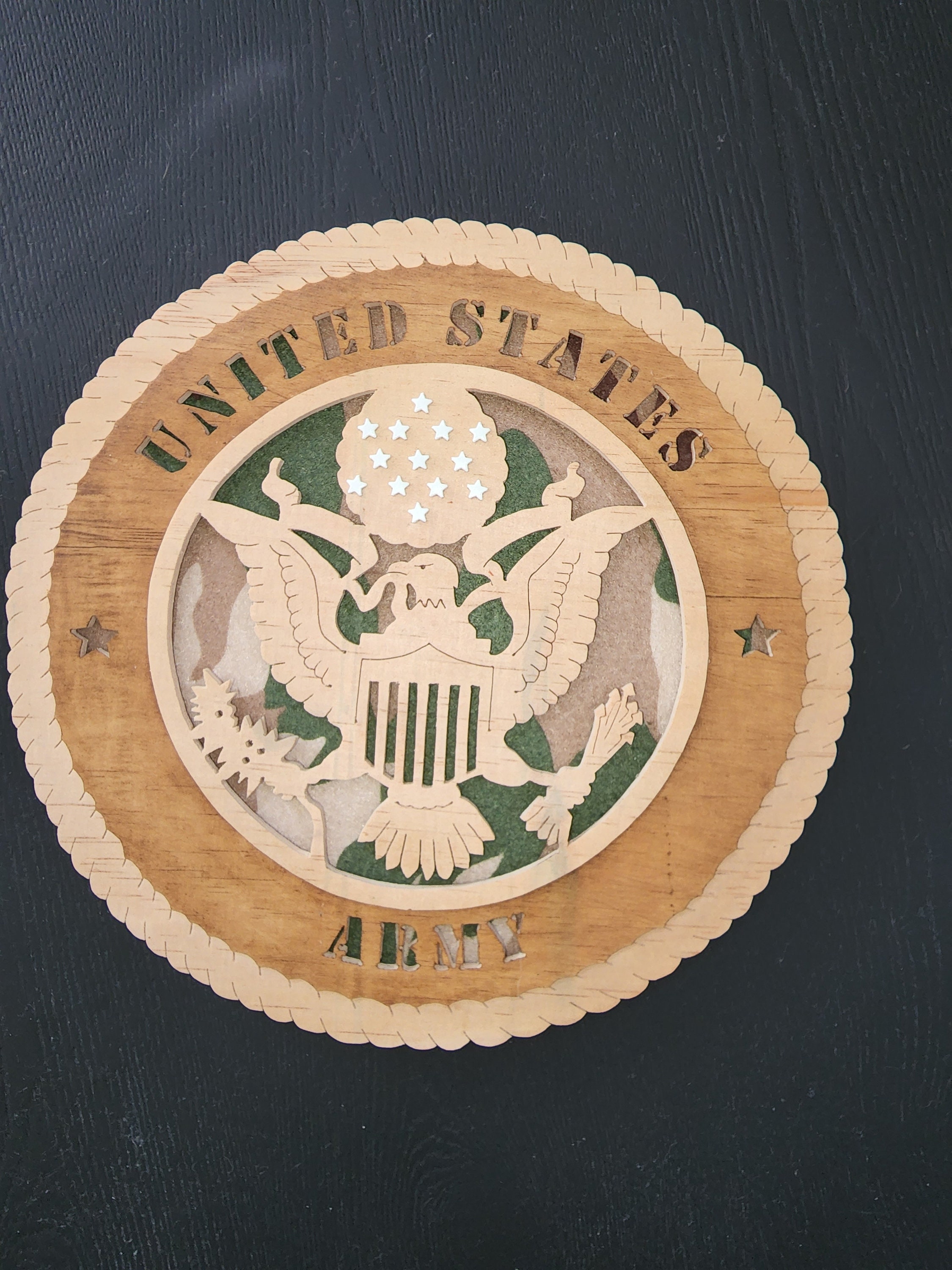 US Military Hand Crafted Plaque - Etsy