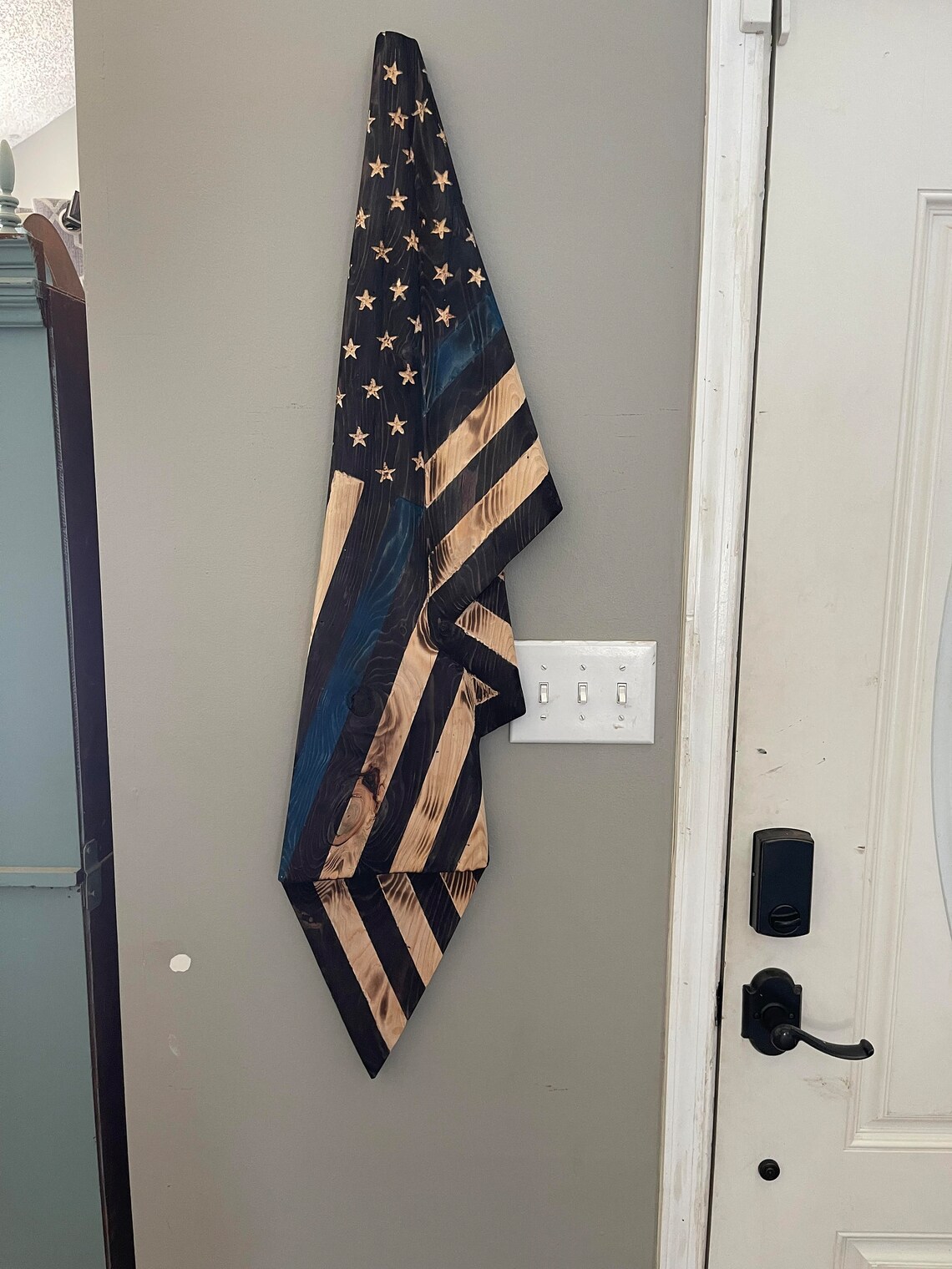 American Flag // Sculpted American Flag // Patriotic Flag // - Etsy