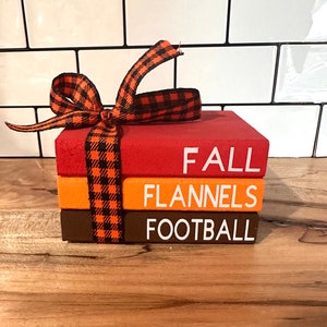 Fall Book Stack Decor / Mini Book Stack / Tiered Tray Decor / Fall ...