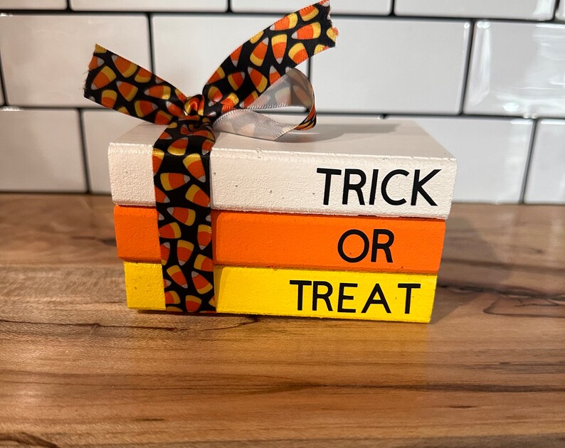 Fall Book Stack Decor / Mini Book Stack / Tiered Tray Decor / Fall ...