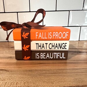 Fall Book Stack Decor / Mini Book Stack / Tiered Tray Decor / Fall ...