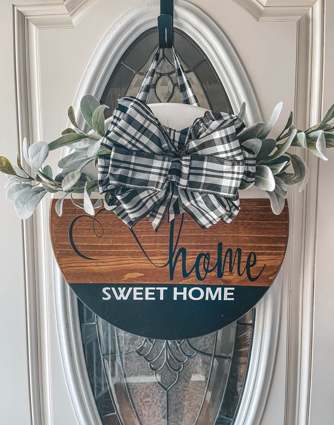 Home Sweet Home Circle Sign // Front Door Sign // Front Door Hanger ...