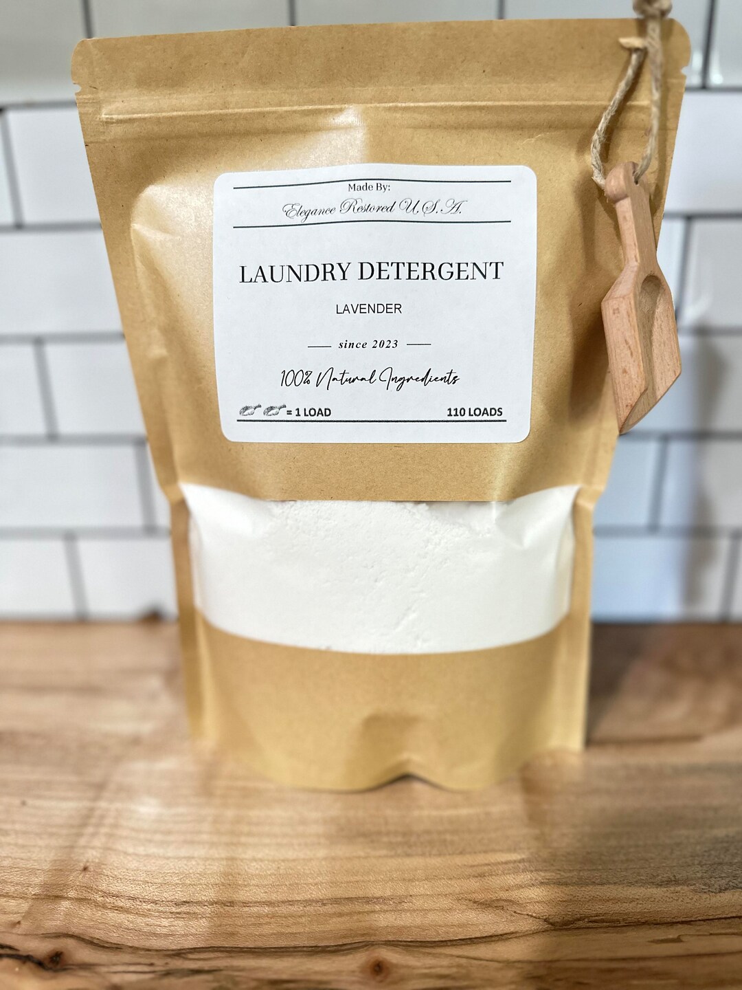 100% All Natural, Homemade Laundry Detergent Soap Powder / Organic ...