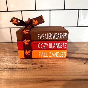 Fall Book Stack Decor / Mini Book Stack / Tiered Tray Decor / Fall ...