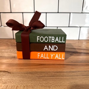 Fall Book Stack Decor / Mini Book Stack / Tiered Tray Decor / Fall ...