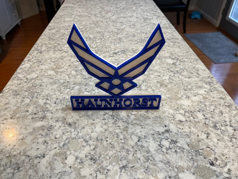 Air Force Name Plate Air Force Emblem Standing Name Plate - Etsy