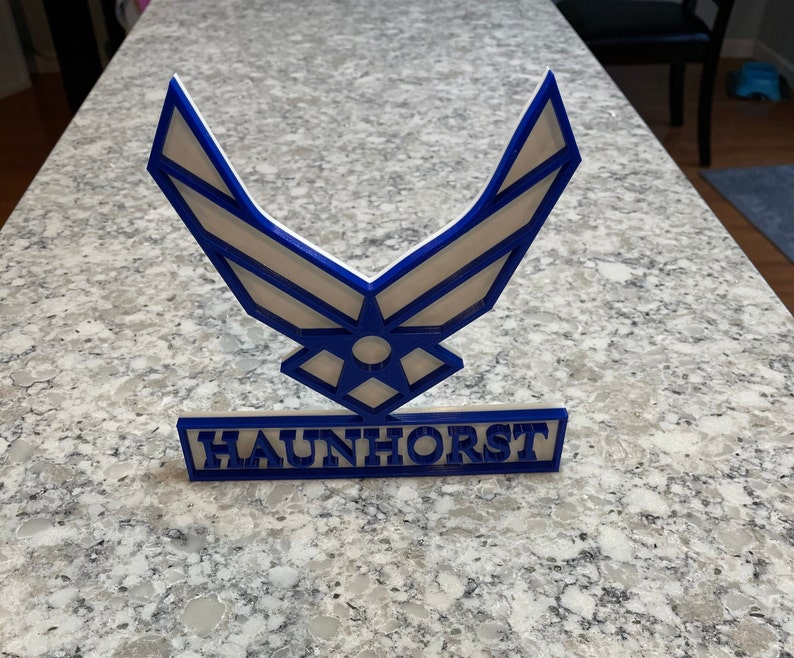 Air Force Name Plate Air Force Emblem Standing Name Plate - Etsy