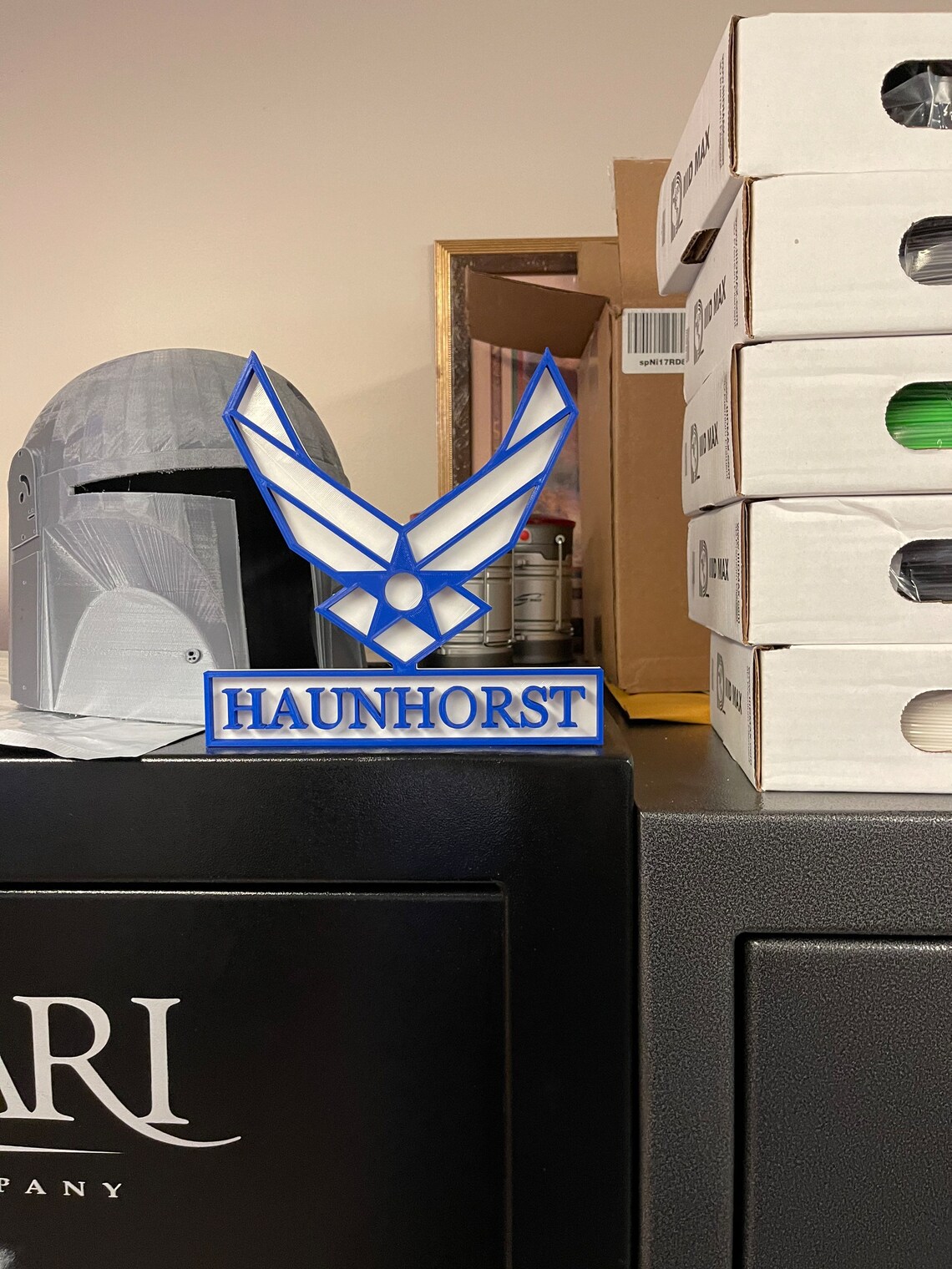 Air Force Name Plate- Air Force Emblem Standing Name Plate- Custom Last ...