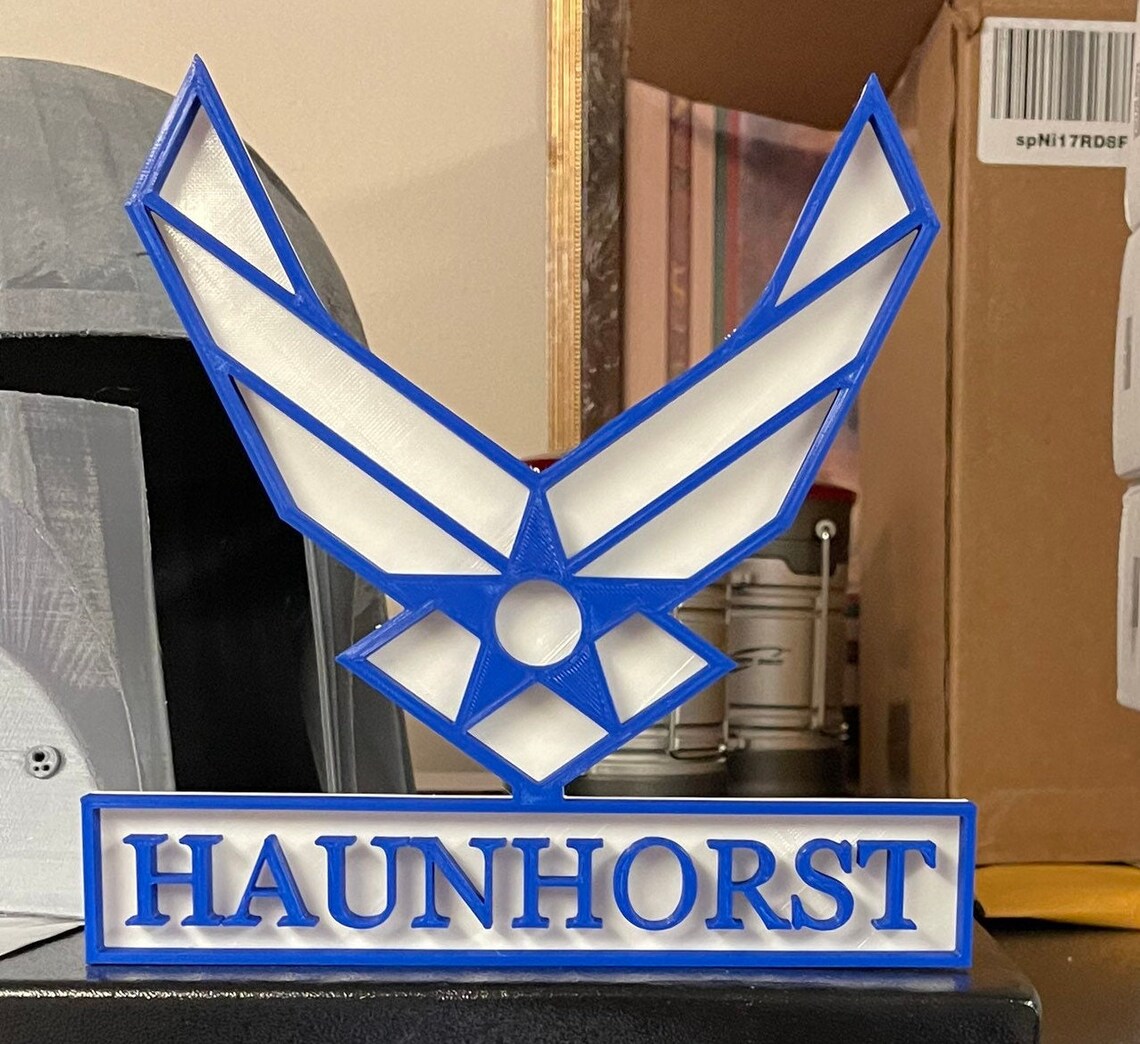 Air Force Name Plate Air Force Emblem Standing Name Plate - Etsy
