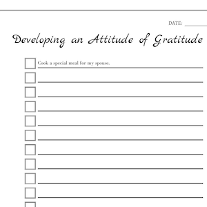 Printable Gratitude Worksheets With Affirmations for Individuals and ...