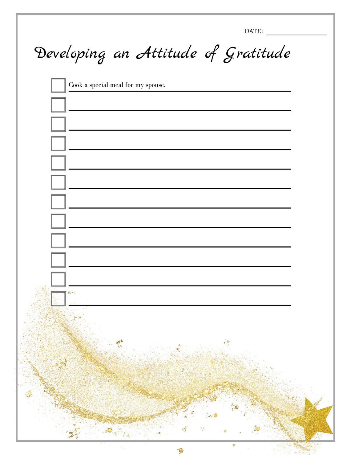 Printable Gratitude Worksheets With Affirmations for Individuals and ...