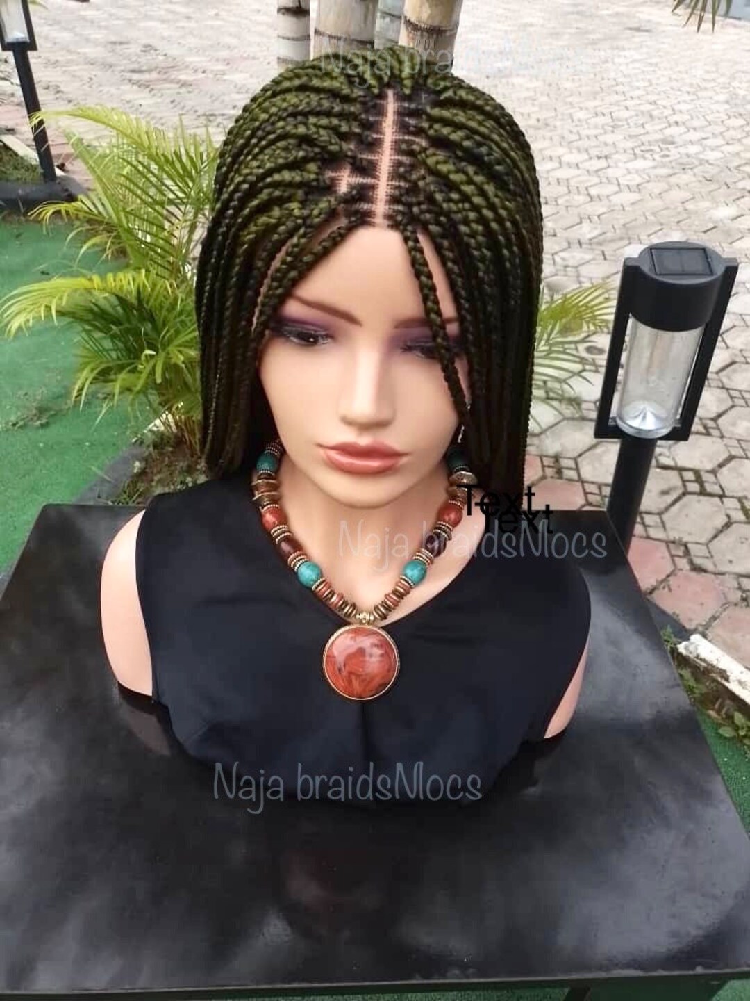 READY to Ship Full Lace Small Knotless Braided Wig for Black Women ...