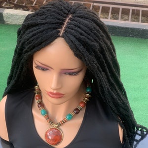 Ready to Ship Dreadlocks Braided Wig , Faux Locs Wig ,glueless Wig Boho ...