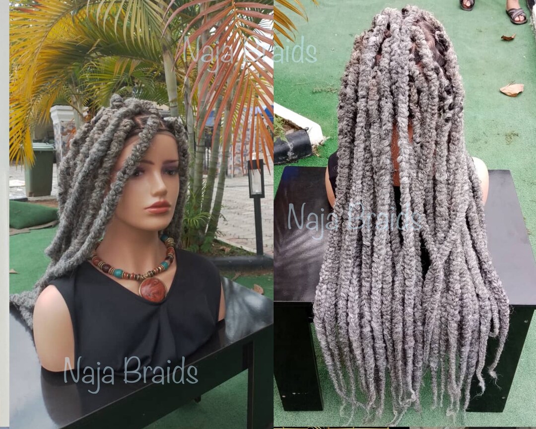 Light Weight Faux Locs Braided Wig, Boho Braids Wig, Dreadlocks Wig ...