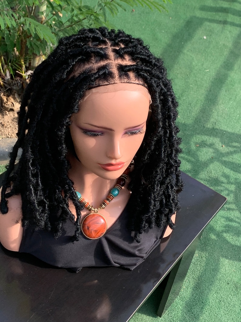 Faux Locs Braided Wig Dreadlocks Wig Butterfly Locs Wig - Etsy