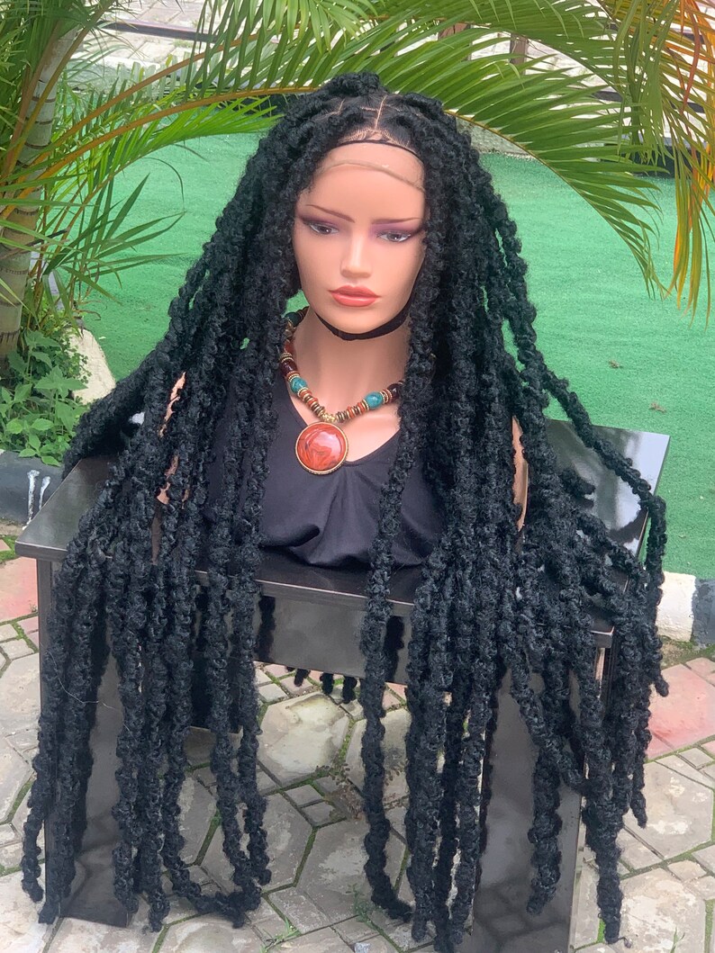 Handmade Full Lace Butterfly Locs Wig: 35 Inch Jumbo Knotless Braids - Etsy