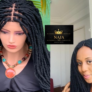 Ready to Ship Dreadlocks Braided Wig , Faux Locs Wig ,glueless Wig Boho ...
