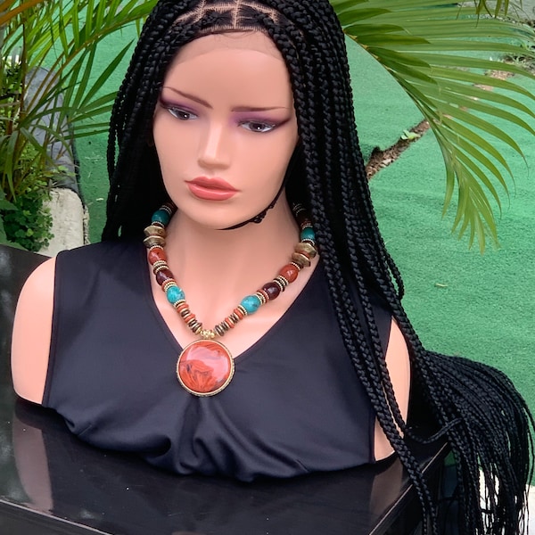 Braided Wig, Wig for Black Women, Cornrows, Cornrow Braided Wig, Ghana ...