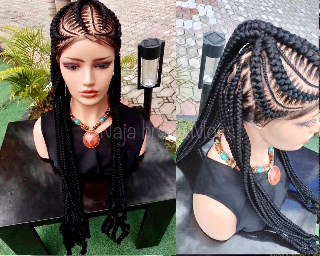 Ready to Ship Ket Cornrows Wig for Black Women Llightweight Short ...
