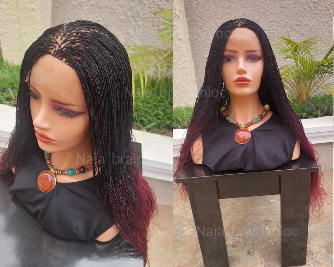 Ready To Ship Micro Senegalese Twist Braids Wig For Black Women