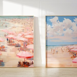 PASTEL COSTAL ART | Retro Coastal Art | Vintage Beach Art | Trendy Wall ...
