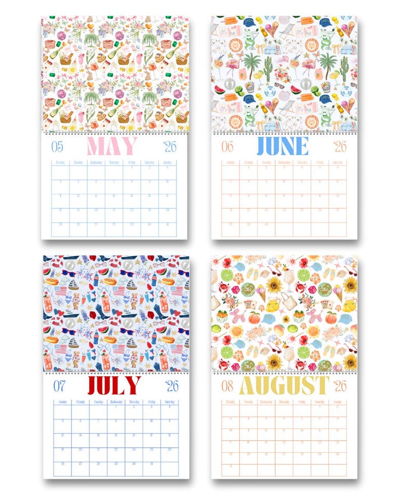 2026 WALL CALENDAR | Collage Calendar | Wall Decor |trendy Girl ...