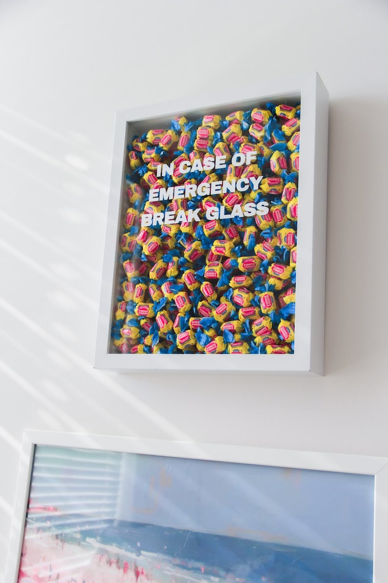 CUSTOM in Case of Emergency Break Glass Real Candy Shadow - Etsy