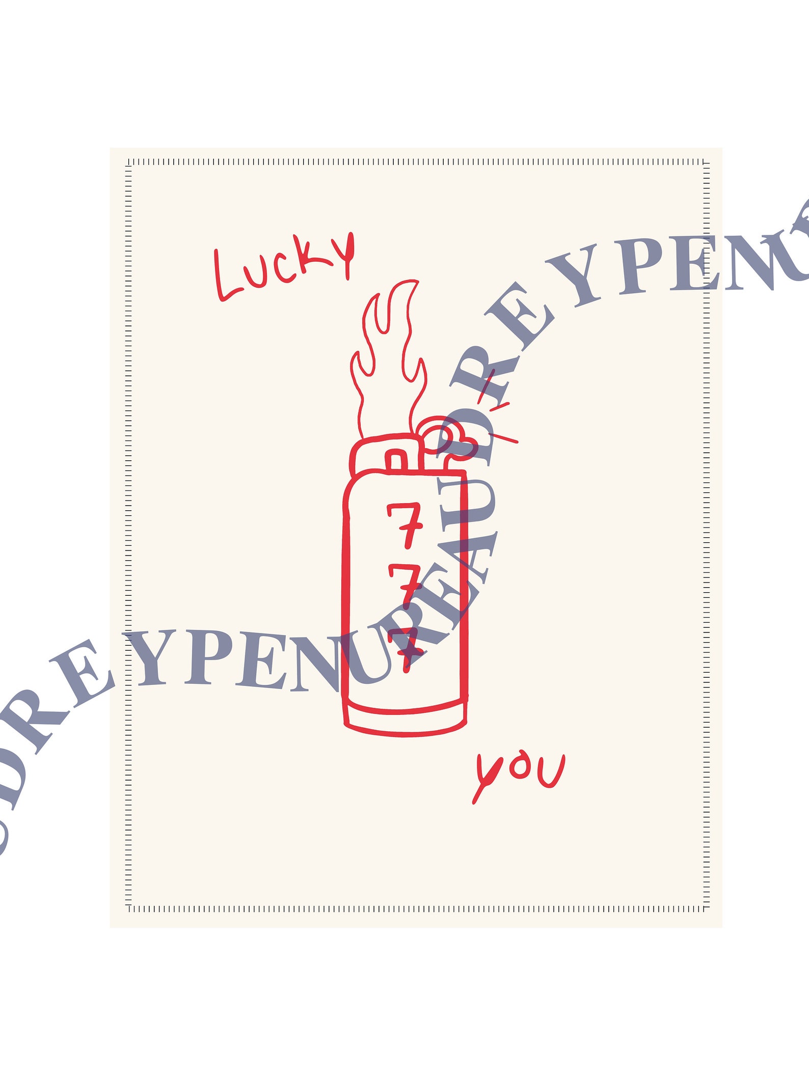 LUCKY YOU Art Print Red Wall Print Digital Download Print - Etsy