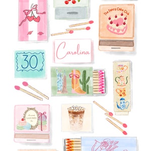 LARGE CUSTOM MATCH Box Digital Download Digital Download Print Wall ...