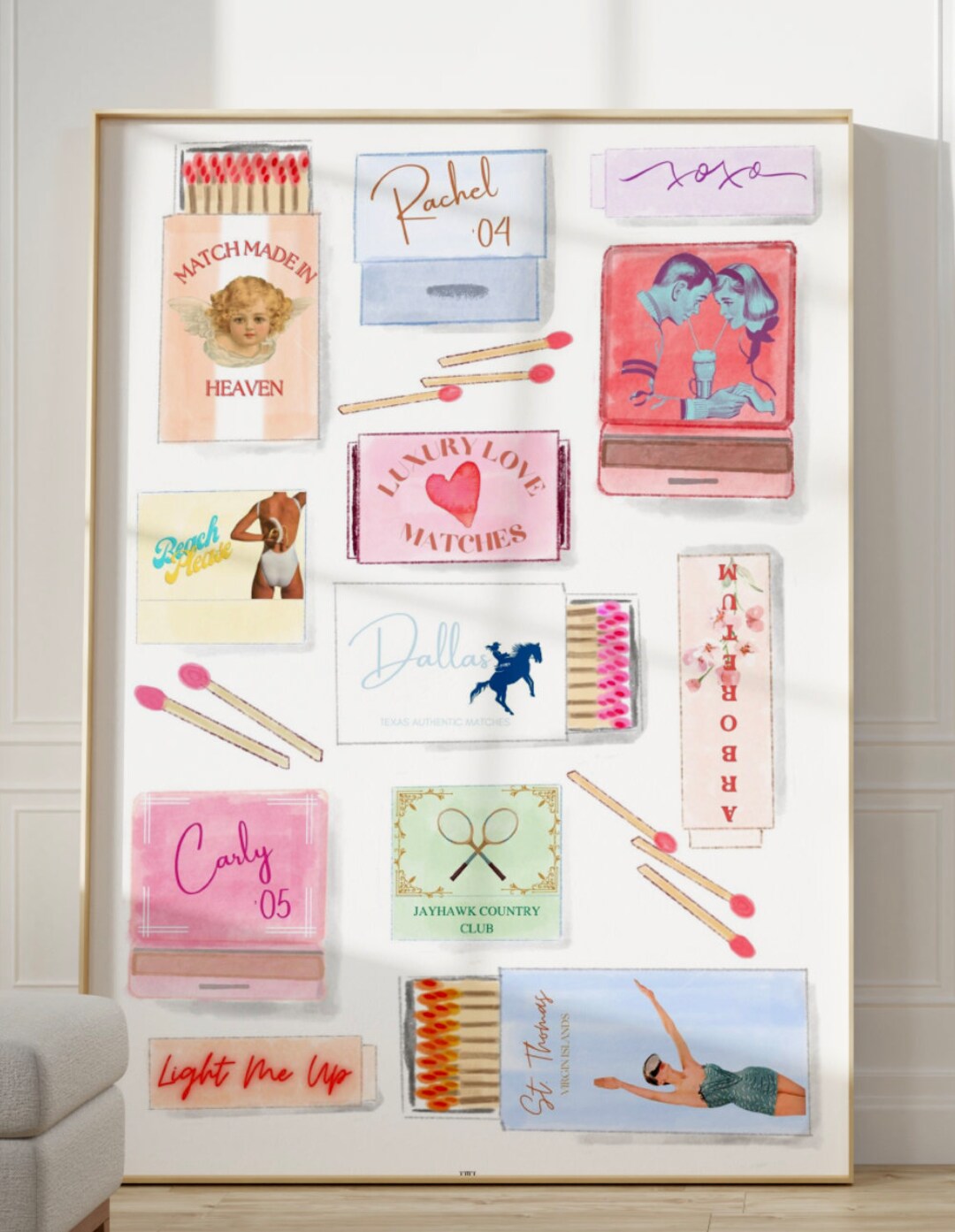 LARGE CUSTOM MATCH Box Digital Download Digital Download - Etsy