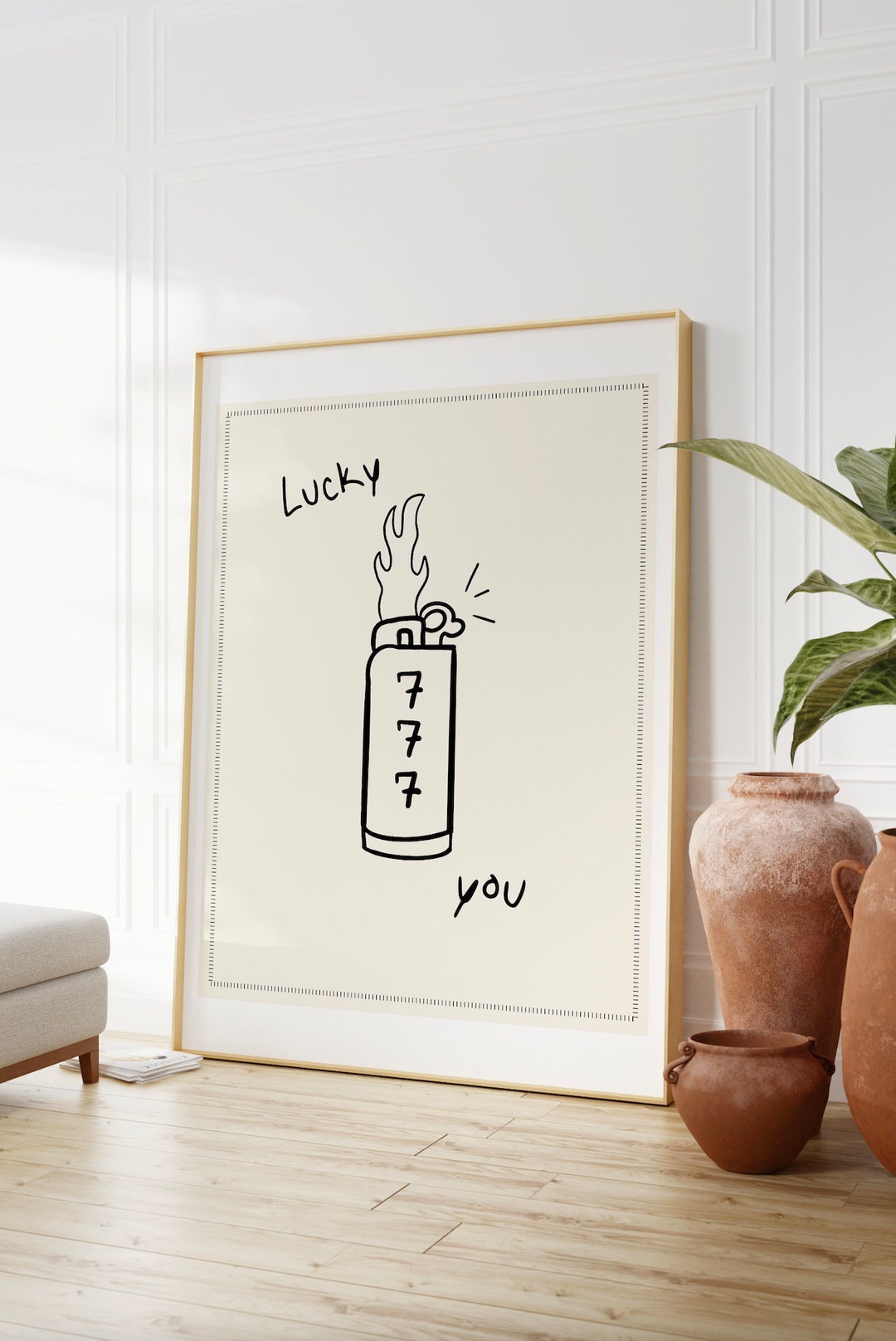 LUCKY YOU Black Digital Art, Trendy Wall Art, Digital Download Print ...