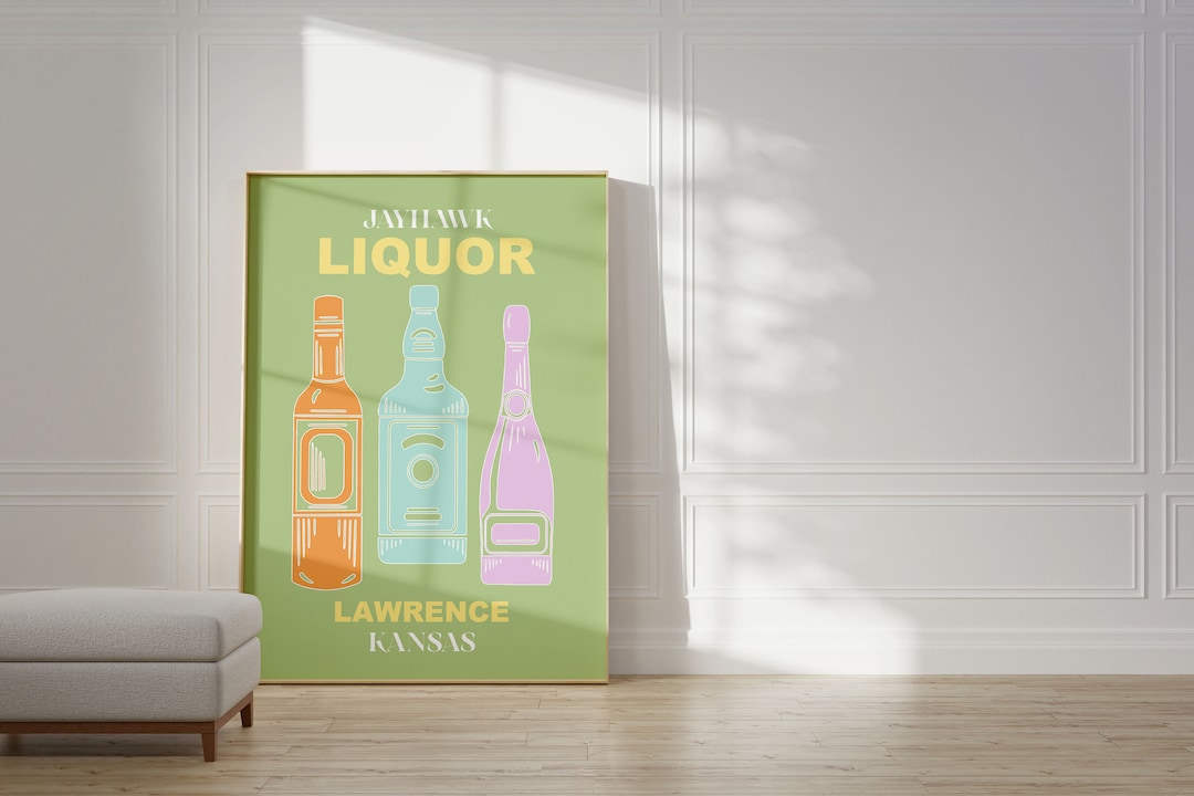 Jayhawk Liquor KU Print! Digital Download Print, Wall Decor, Large ...