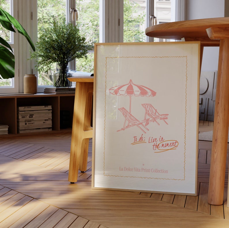 ITALIN BEACH ART | Retro Coastal Art | Vintage Beach | Trendy Wall Art ...