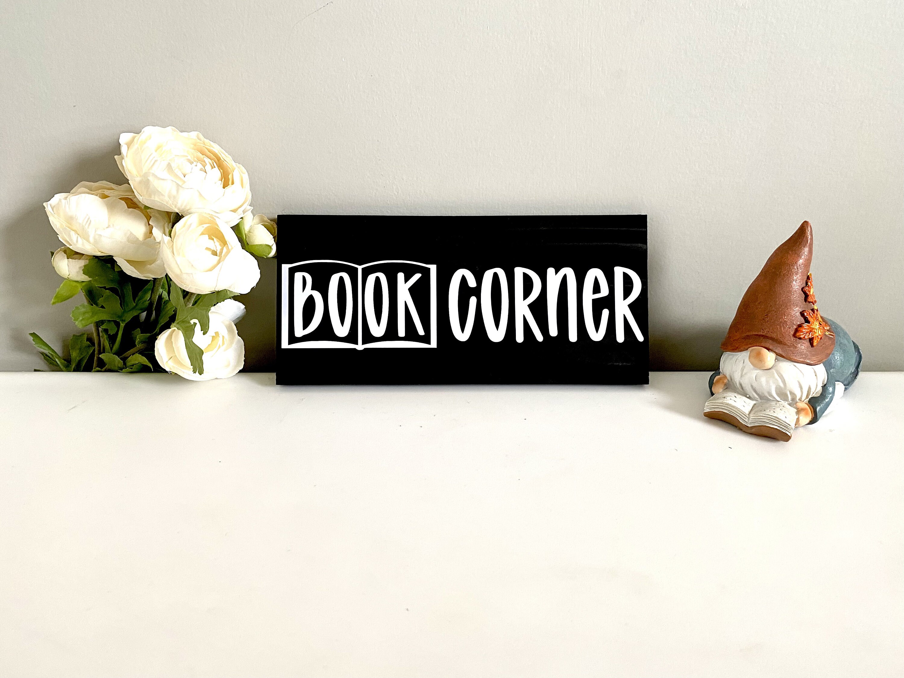 Personalized Book Corner Sign Reading Corner Book Lover Gift Library ...