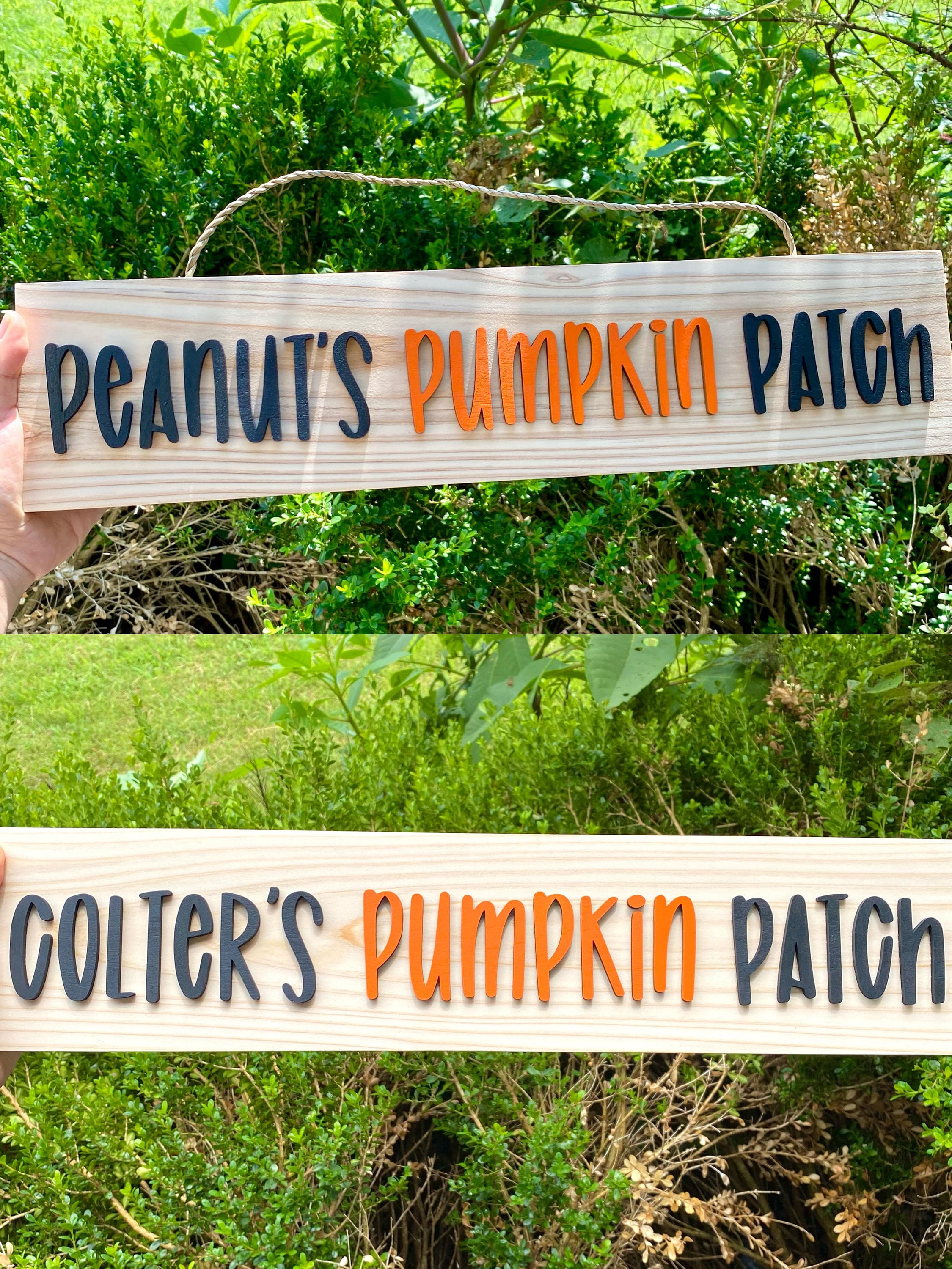 Personalized 3D Pumpkin Patch Sign Painted Wood Sign - Etsy