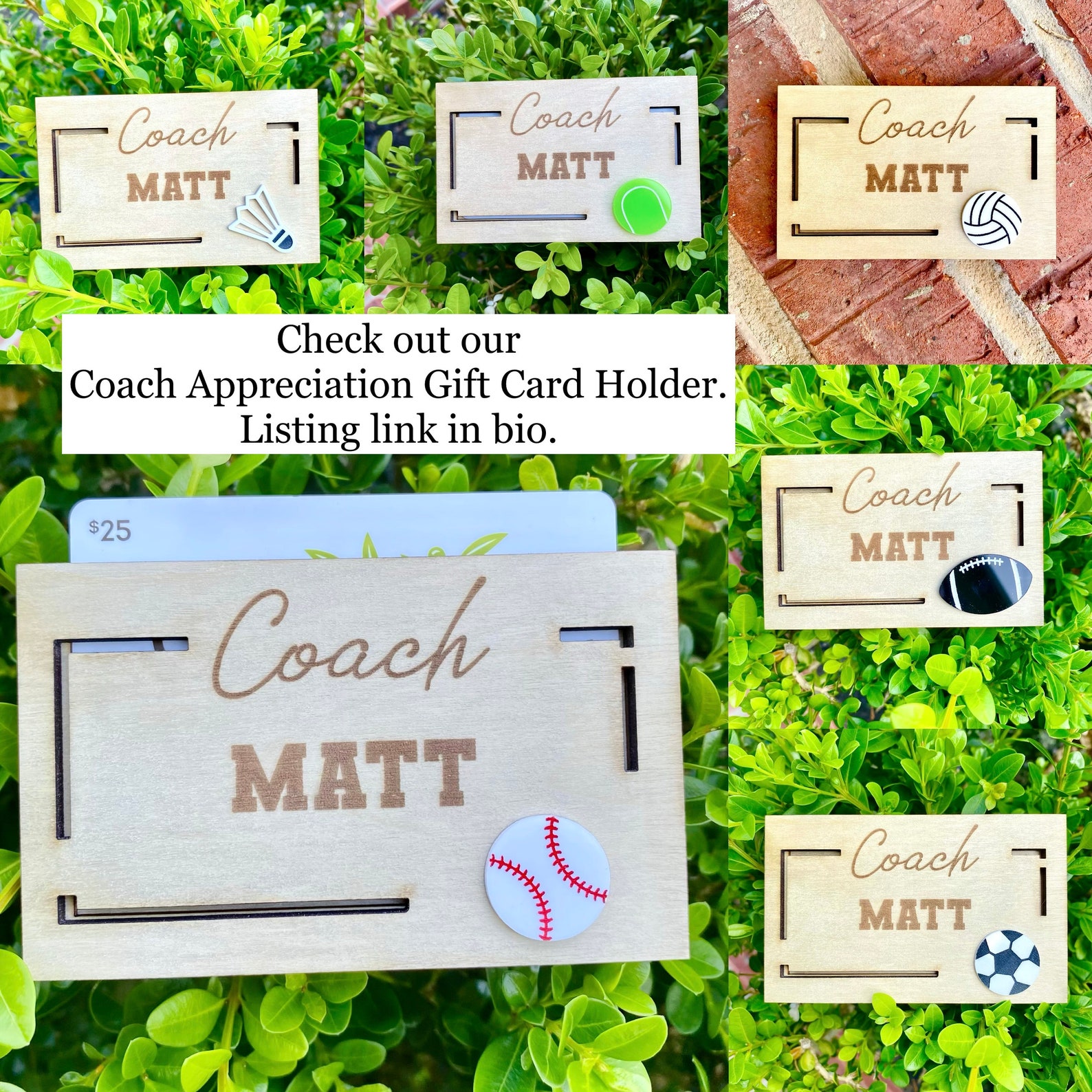 Personalized Football Coach Appreciation Sign: Engraved Wood, 3D ...