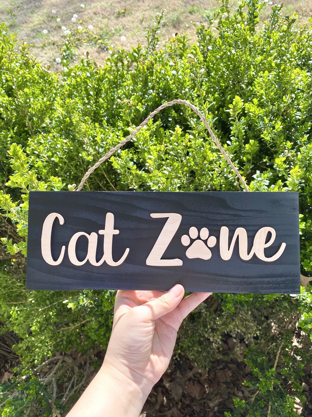 Cat Zone Sign Pet Sign Cat Lover Sign Pet Decor Cat - Etsy