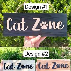 Cat Zone Sign Pet Sign Cat Lover Sign Pet Decor Cat Lover Pet Gift ...