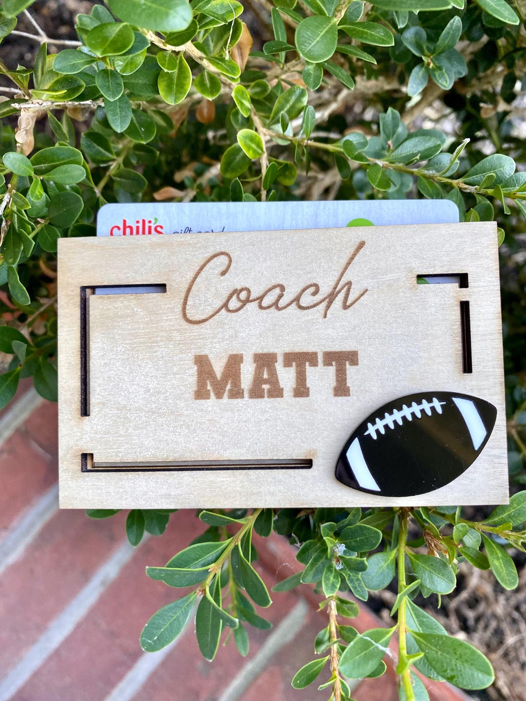 Football Coach Gift Card Holder - Sports Gift Card Holder - Coach ...