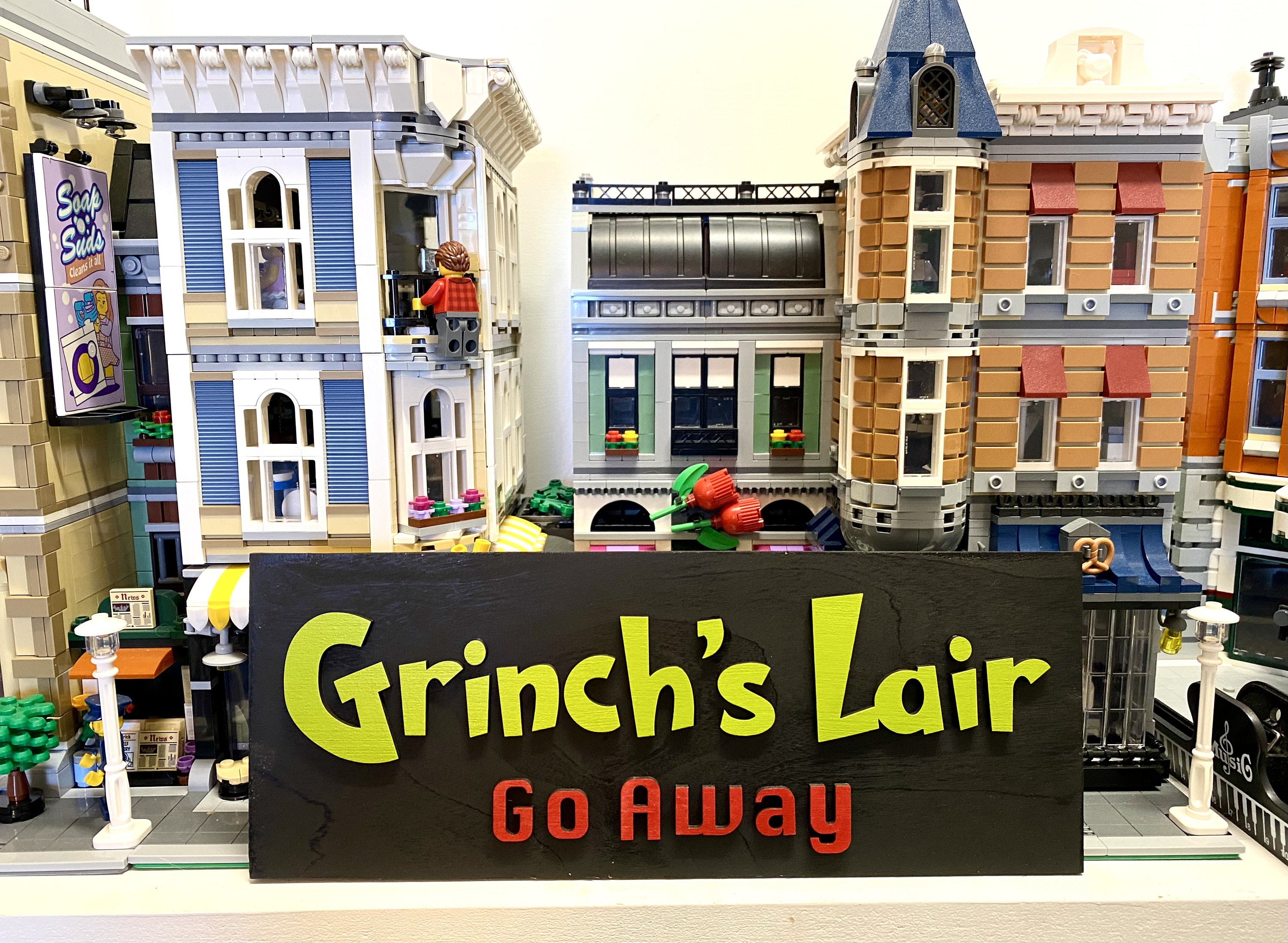 Grinch Sign Grinch's Lair Go Away 3D Wood Sign Grinch Theme Decor ...