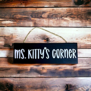 Personalized Pet Corner Sign - Cat Corner Sign - Dog Corner Sign -pet ...
