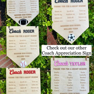 Personalized Football Coach Appreciation Sign: Engraved Wood, 3D ...