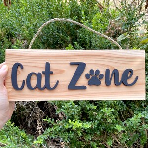 Cat Zone Sign Pet Sign Cat Lover Sign Pet Decor Cat Lover Pet Gift ...