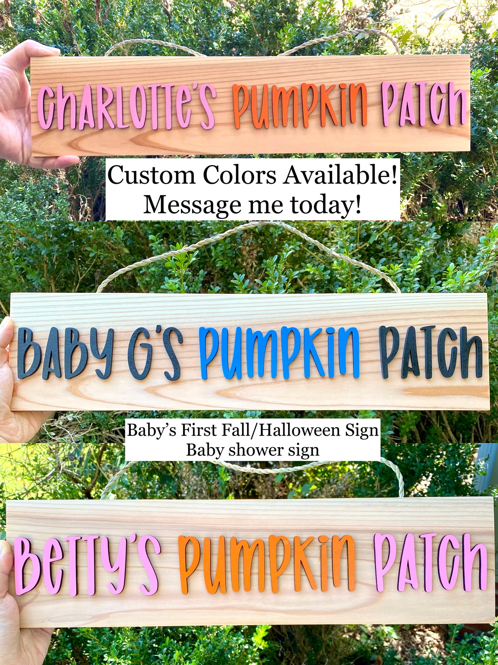 Personalized 3D Pumpkin Patch Sign: Painted Wood Fall Decor - Etsy