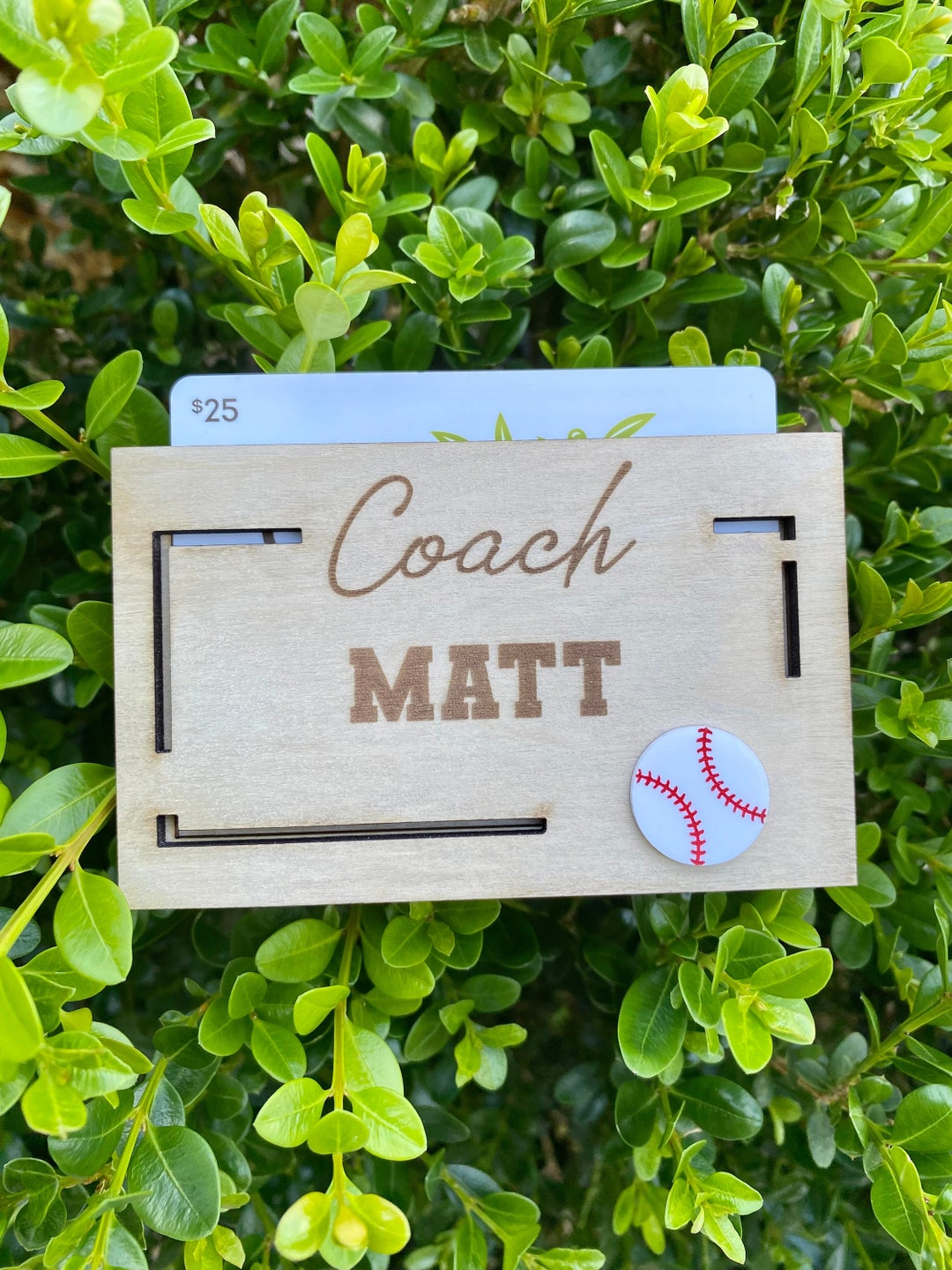 Personalized Sports Coach Gift Card Holder: Baseball, Basketball ...
