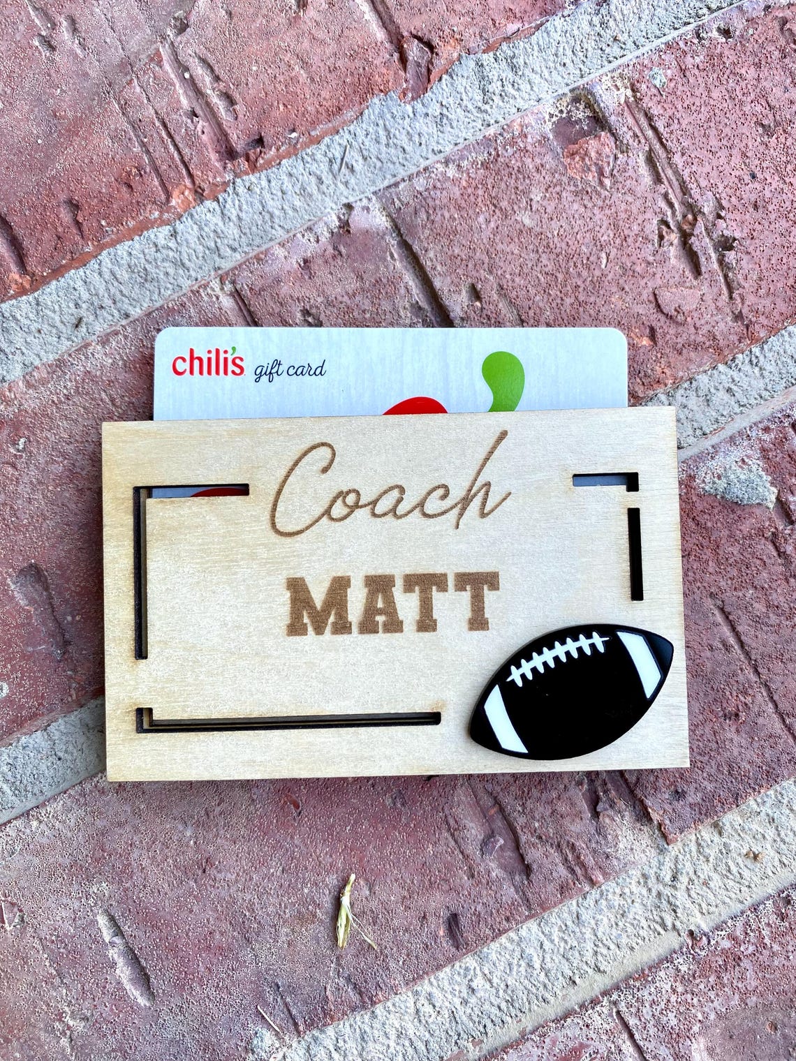 Personalized Football Coach Gift Card Holder - End of Season Sports ...