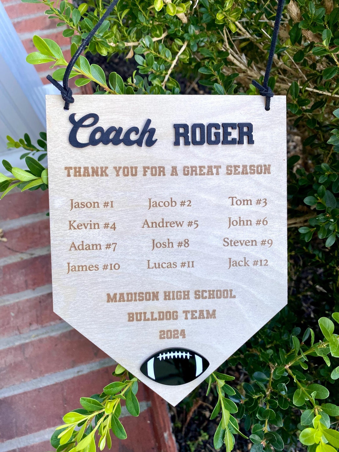 Personalized Football Coach Appreciation Sign - Coach Appreciation Gift ...