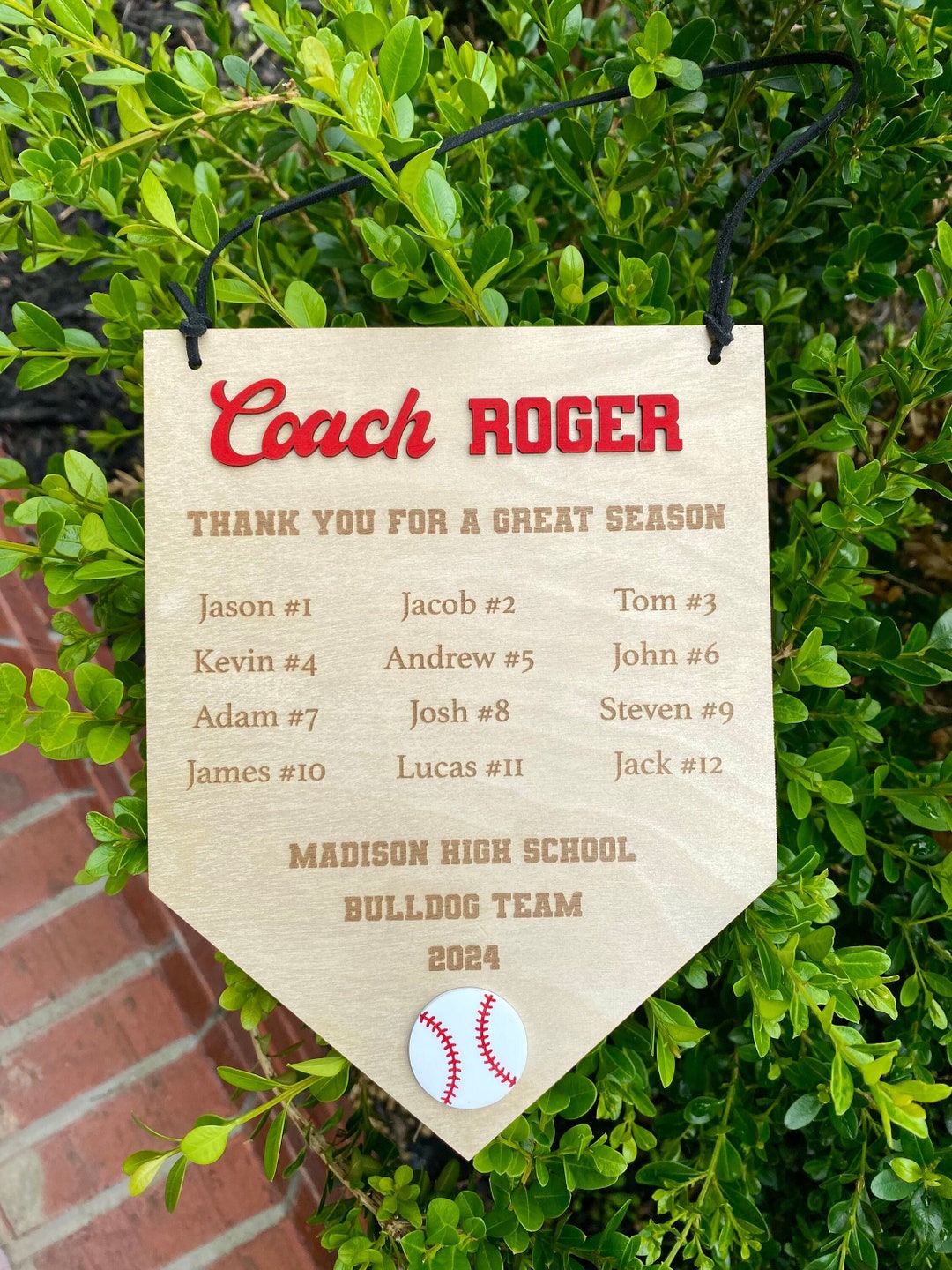 Personalized Baseball Coach Appreciation Sign - Coach Appreciation Gift ...